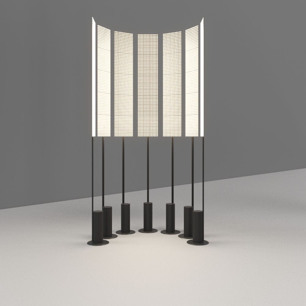 Floor-standing lamp - SCREEN GRID - PROLICHT - metal / contemporary ...
