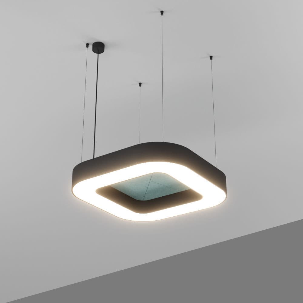 Hanging light fixture - QUANTUM - PROLICHT - LED / square / IP20