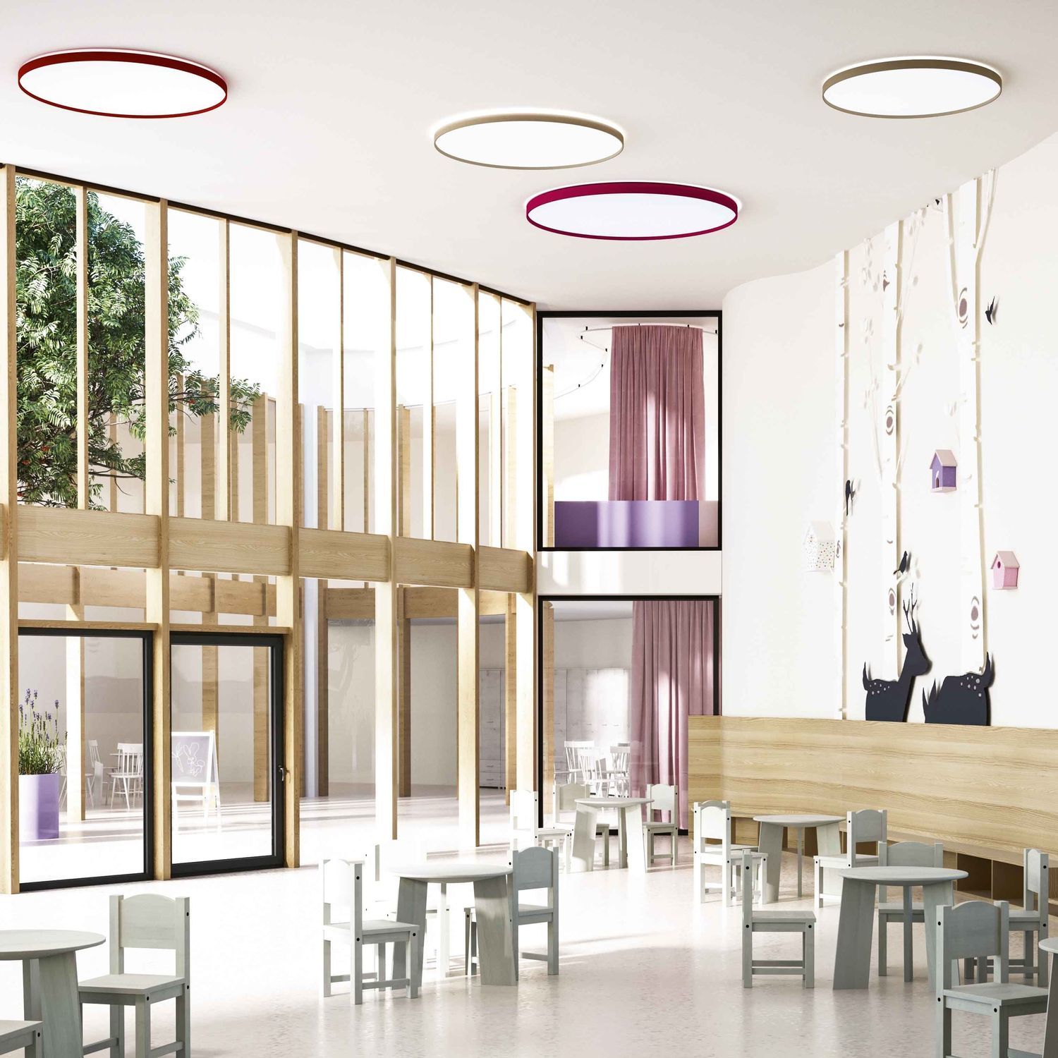 Surface-mounted light fixture - SIGN DIVA - PROLICHT - LED / round / IP20