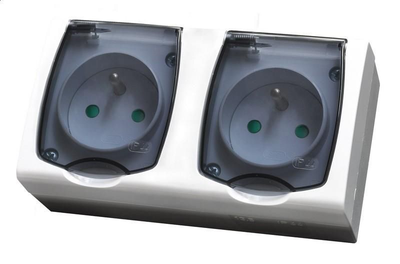 Power socket - MADERA - Z.S.E. Ospel - double / wall-mounted / contemporary