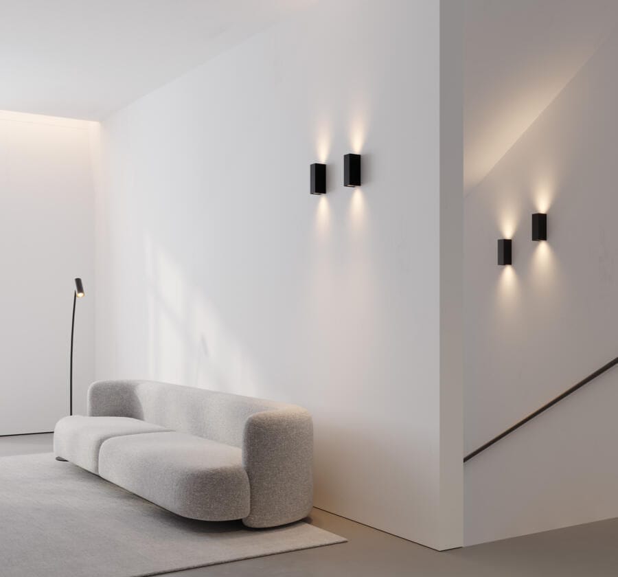 Contemporary wall light - MICRO BOX - OTY - indoor / metal / square