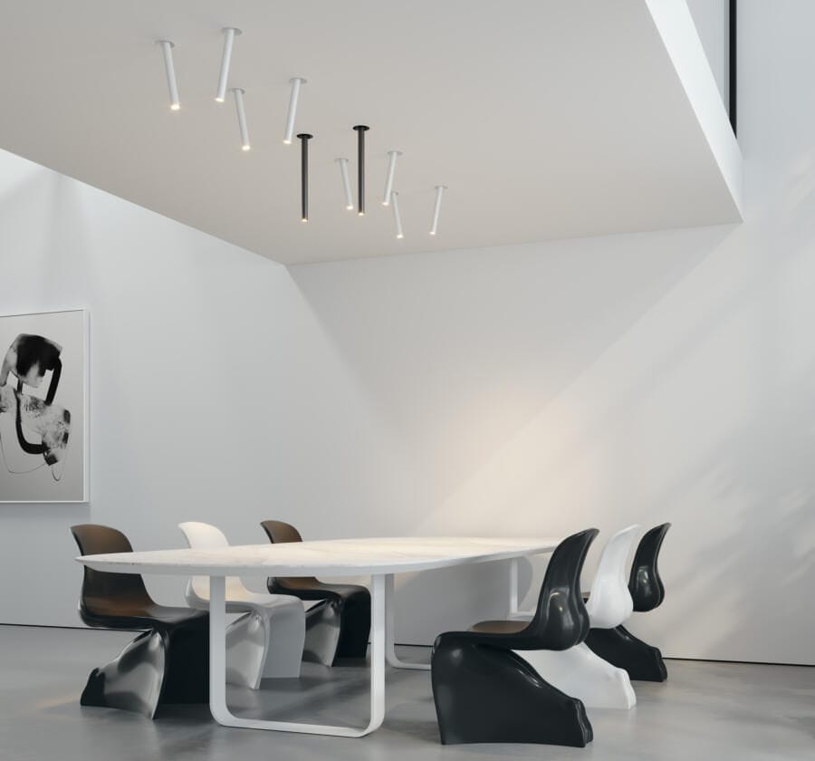 Contemporary ceiling light - POP P04 MAGIC - OTY - linear / painted ...