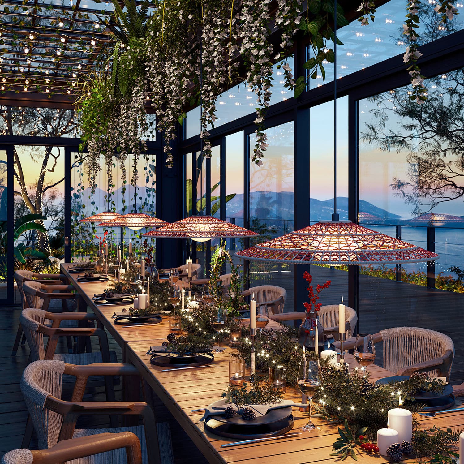 Pendant lamp - NANS S/55 - BOVER Barcelona - aluminum / polyethylene ...