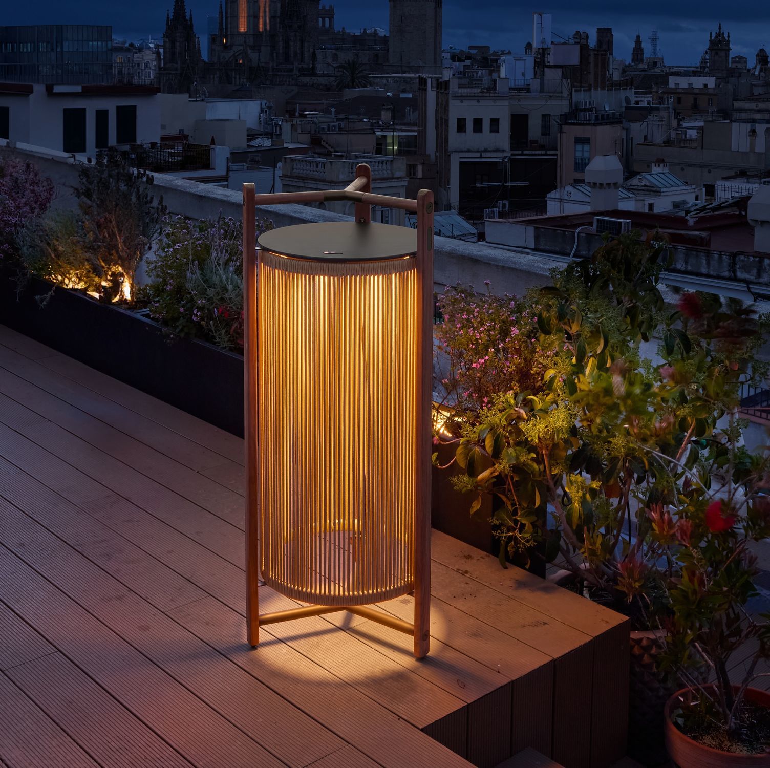 Floor lamp - Kando P/111/R - BOVER Barcelona - aluminum / teak ...