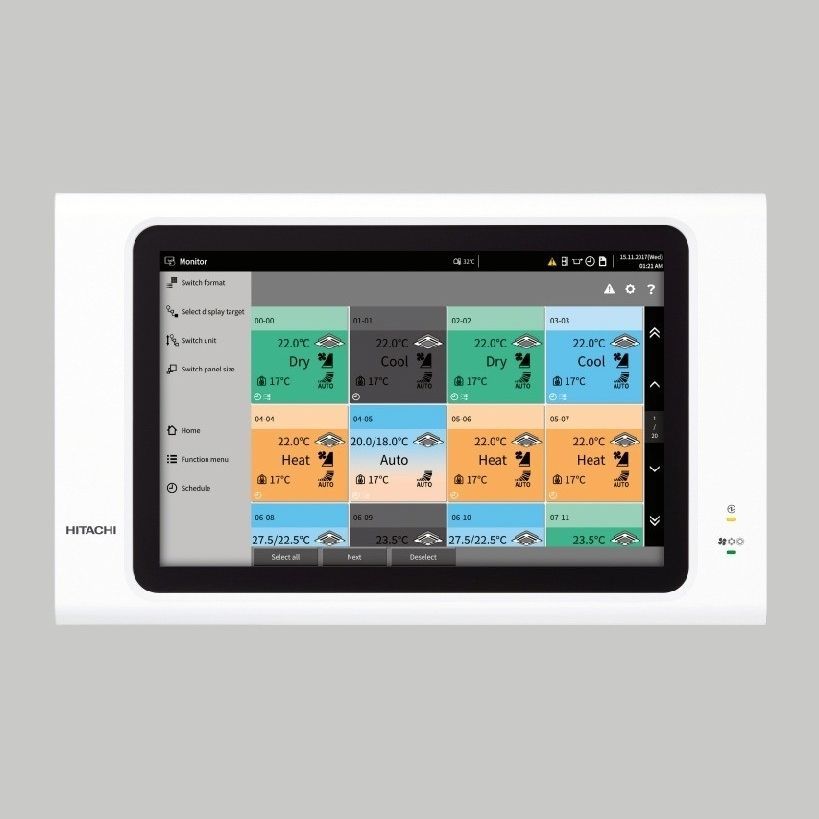 Air conditioning control panel - CENTRAL STATION EX - HITACHI - wall ...