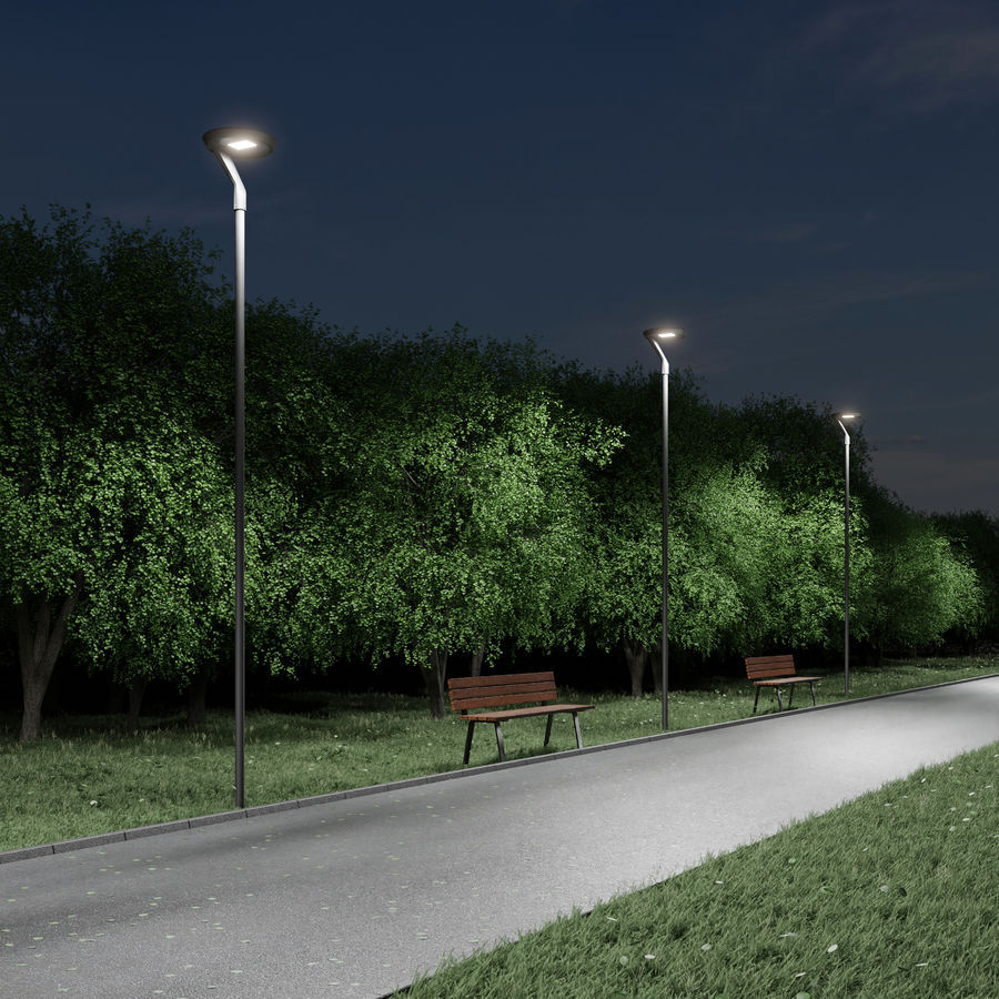 Urban lamp post - PARCO - PXF LIGHTING - contemporary / cast aluminum / LED
