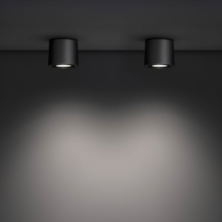 Ceiling-mounted spotlight - CLIC TOP - Lombardo - LED / round / tubular