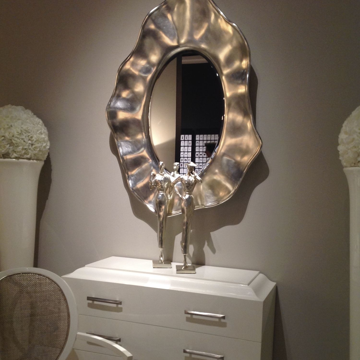 Wall-mounted mirror - DALI - PERSISTENCE - Christopher Guy - contemporary / oval / metal