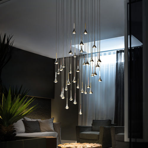 Pendant lamp - RAIN - LODES - metal / original design / corded