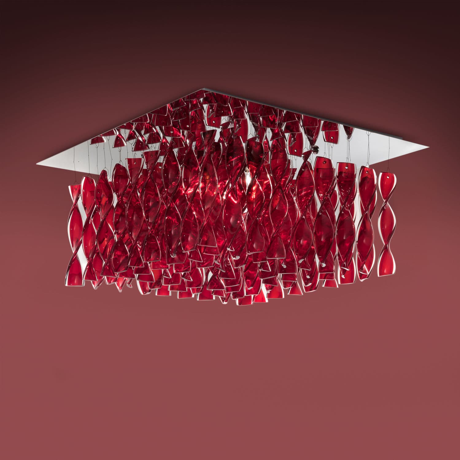 Original design ceiling light - AURA - AXO Light - square / Murano ...