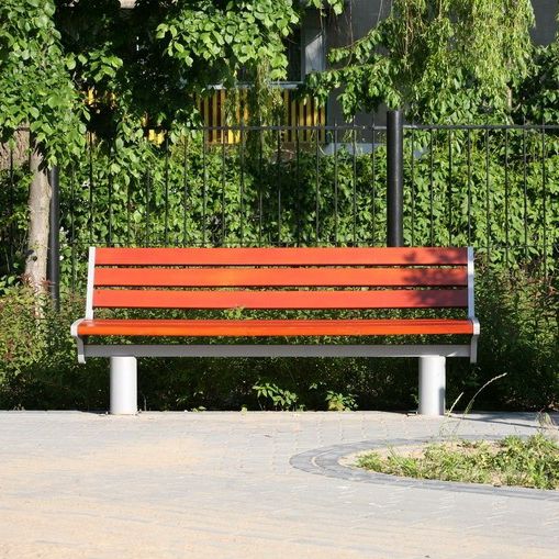 Contemporary public bench - LA7 - F.P.H. Art Metal Sp.J. - wooden ...