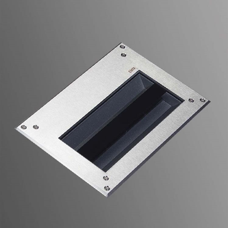 Recessed floor light fixture - ANI - EMFA - LED / square / rectangular