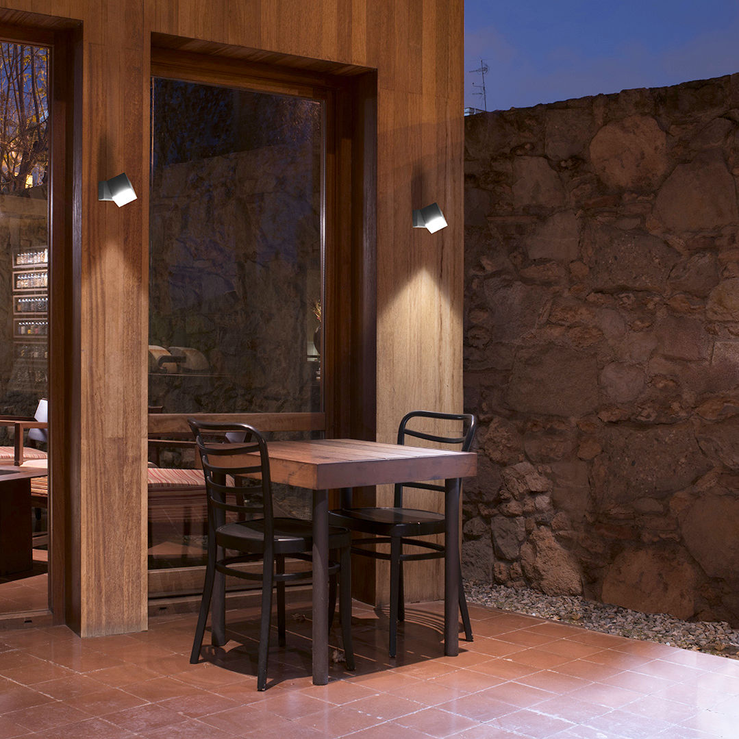 Contemporary wall light - CUBUS - Leds-C4 - outdoor / aluminum / glass