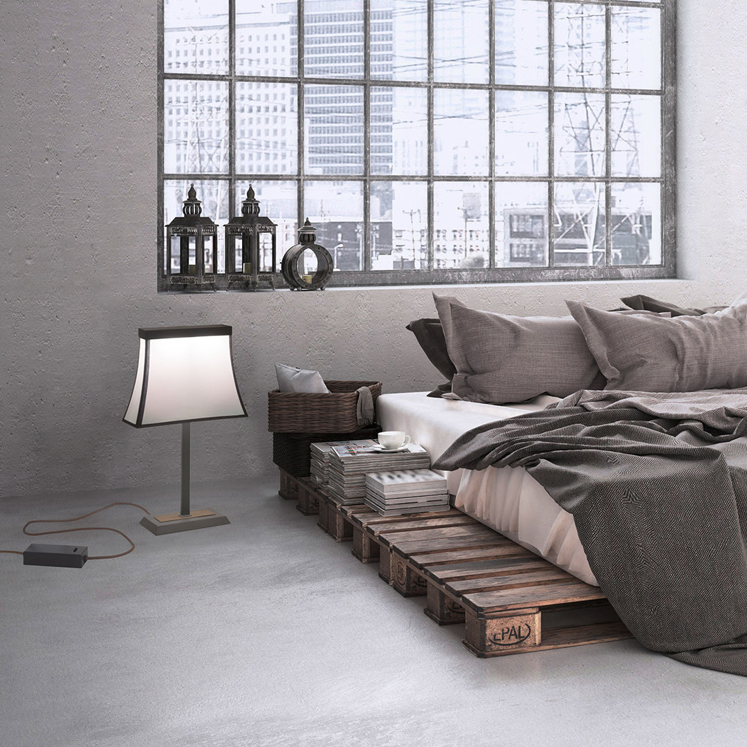 Table lamp - FANCY - Leds-C4 - steel / fabric / contemporary