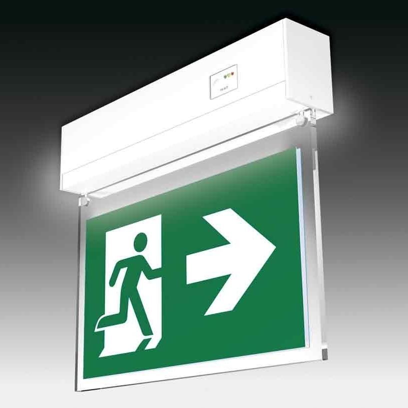 Surface mounted emergency light - ALUX+PLEXI - Sec - rectangular / LED ...