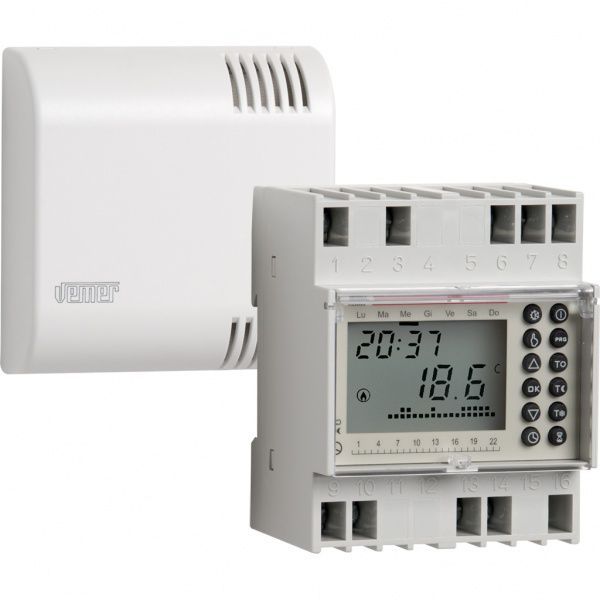Heating thermostat - EVO - VEMER - digital / programmable / DIN rail