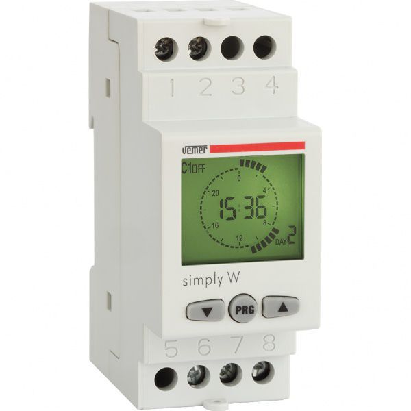 Digital time switch - SIMPLY W - VEMER - DIN rail