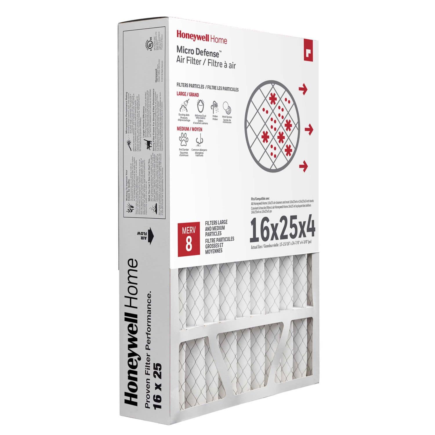 Residential air filter - CF200 - Honeywell - commercial / standard