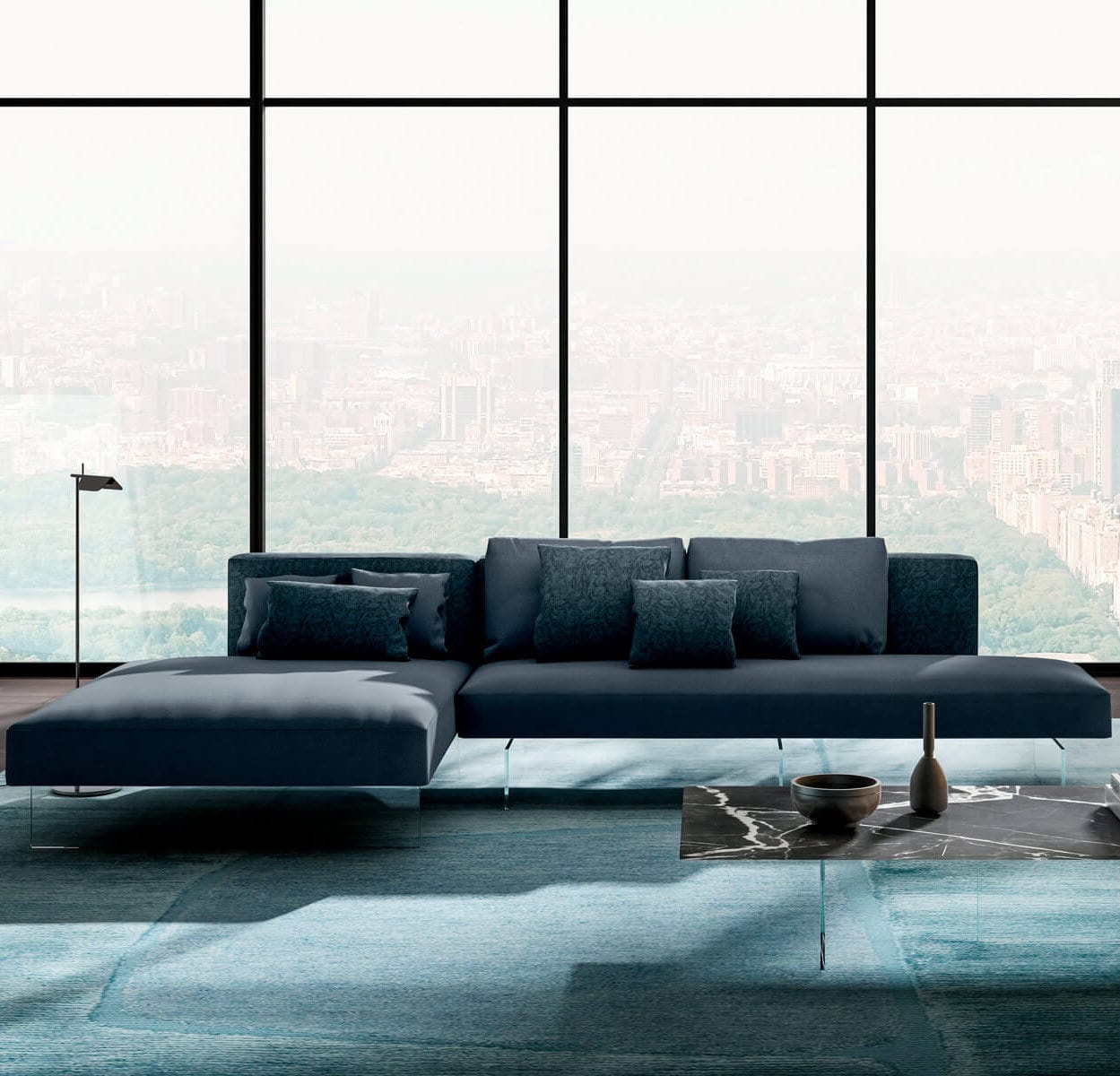 Modular sofa - Air - LAGO - contemporary / fabric / with armrests