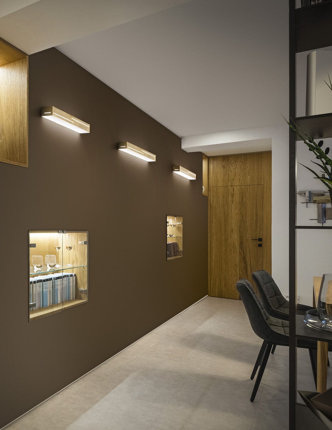 Contemporary wall light - BANNY - Fabas Luce - indoor / metal ...