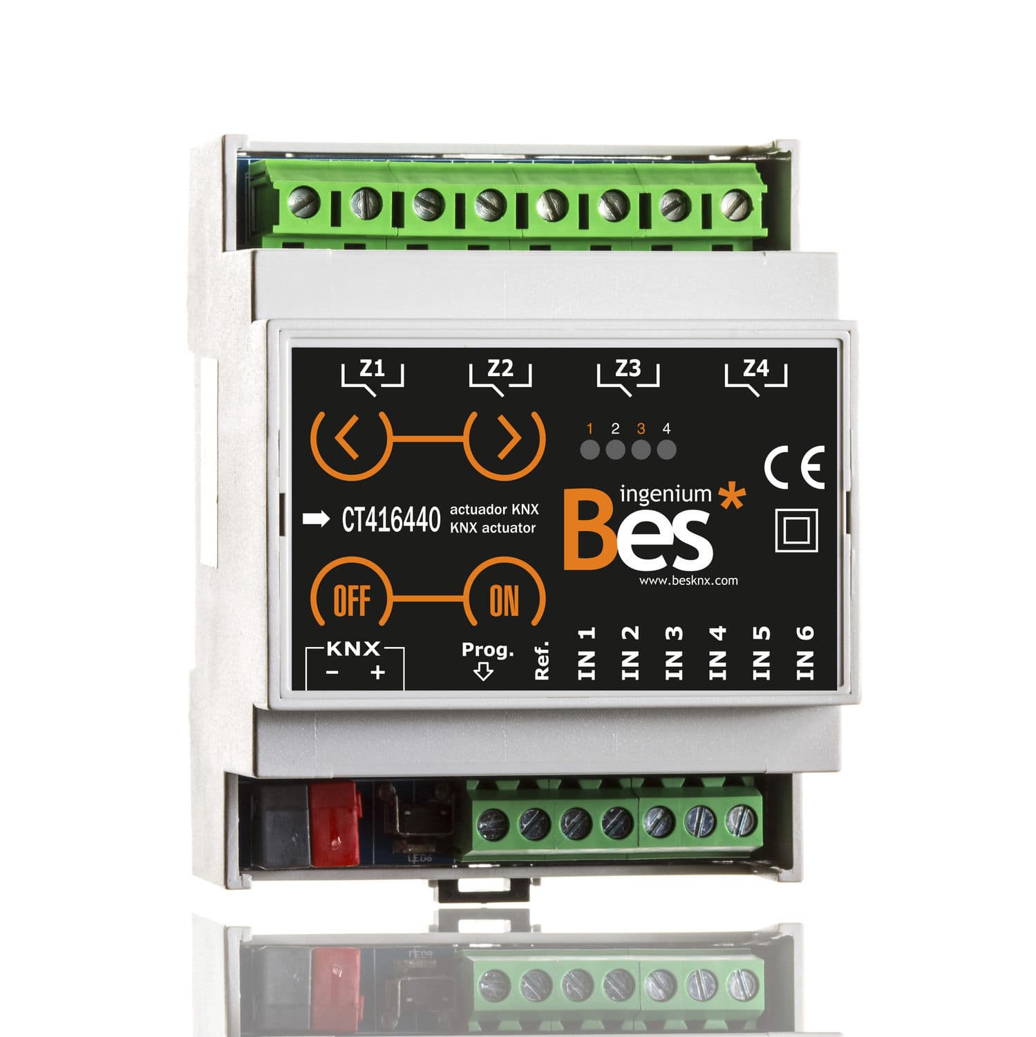 KNX blind actuator - 6E4S-16A-K - Ingenium - BES KNX - DIN rail