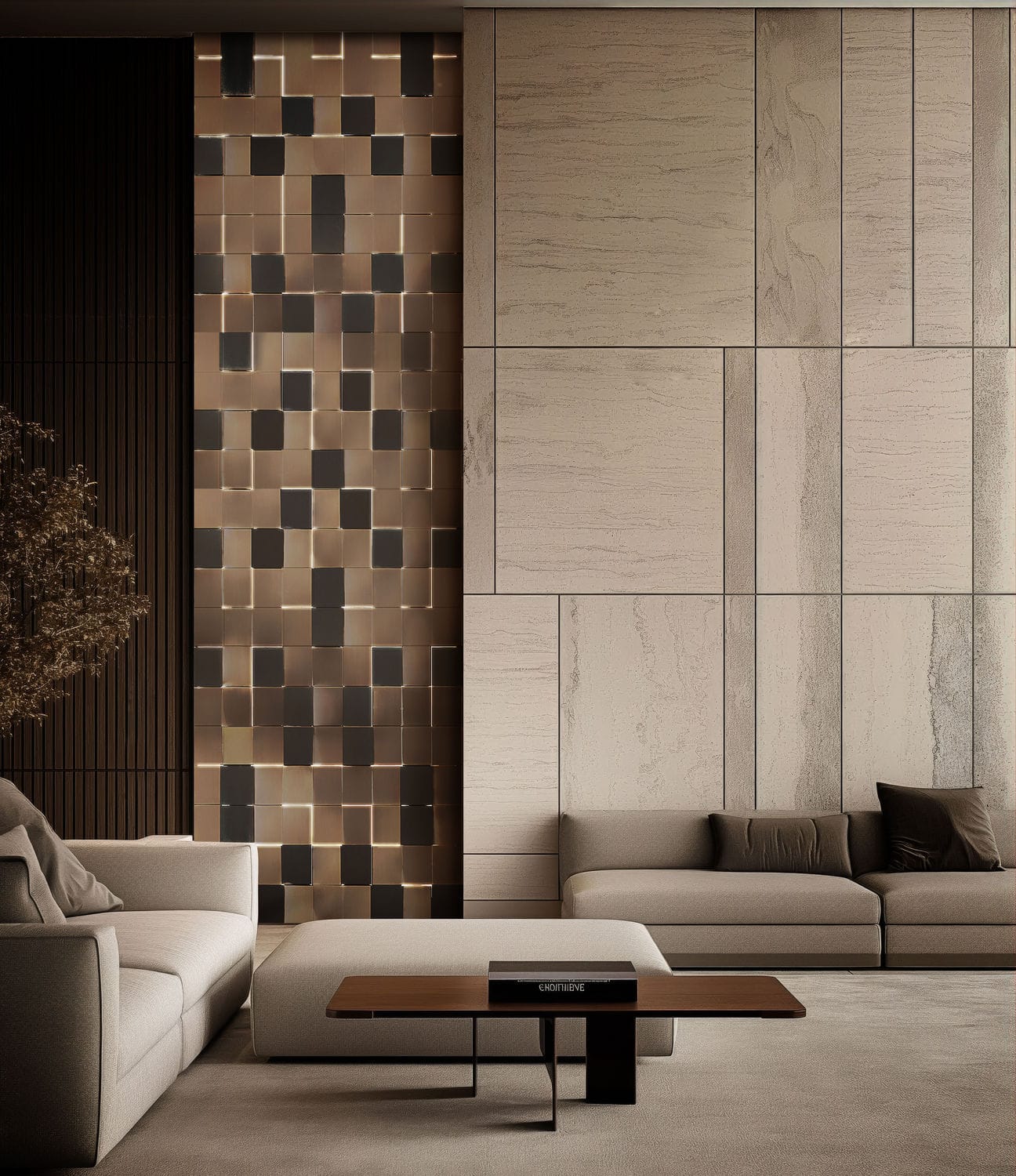 Interior wall-covering - WALLY: 622/W240X135 - iDL - metal / matte / satin