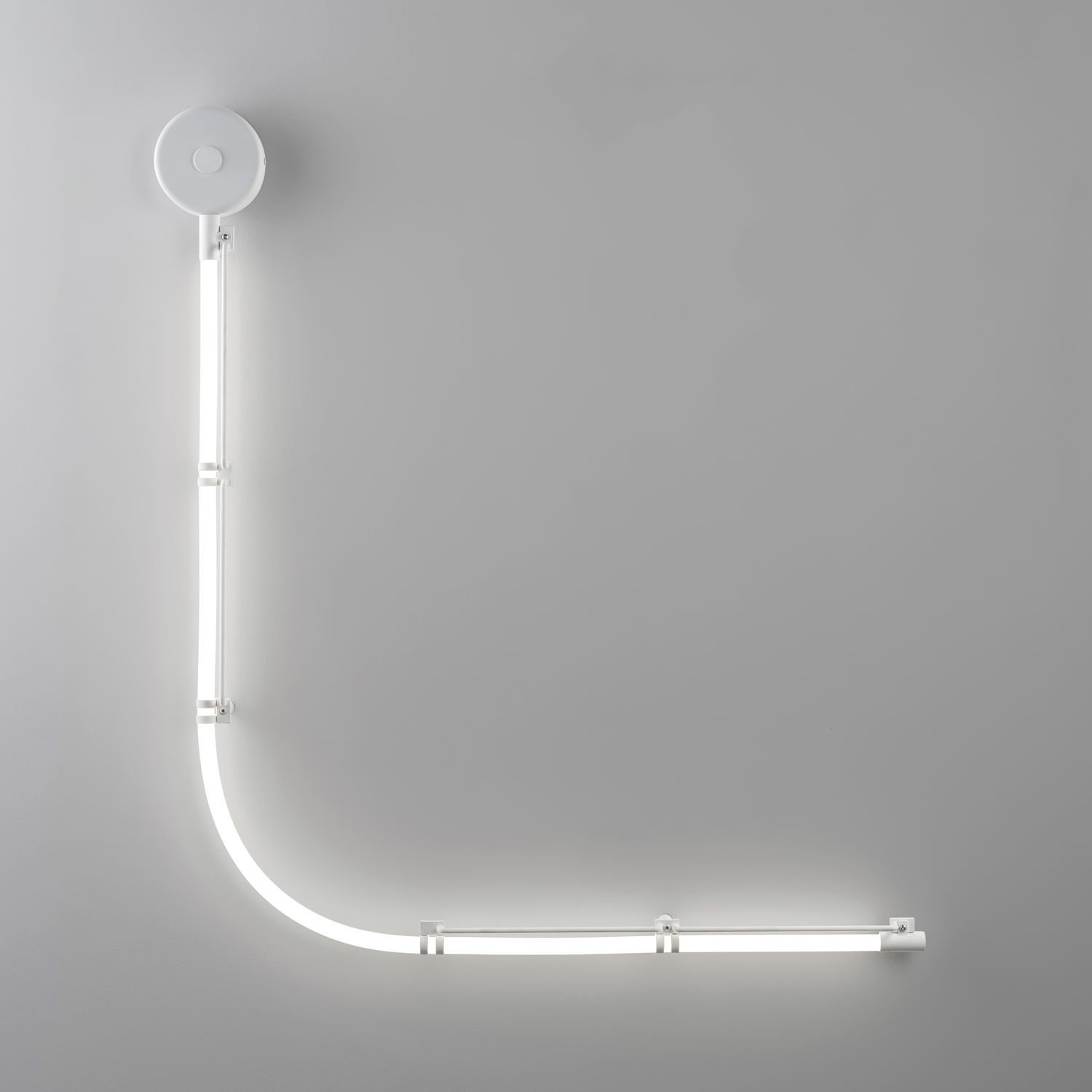 Minimalist design wall light - ENDLESS - iDL - indoor / metal / L-shaped