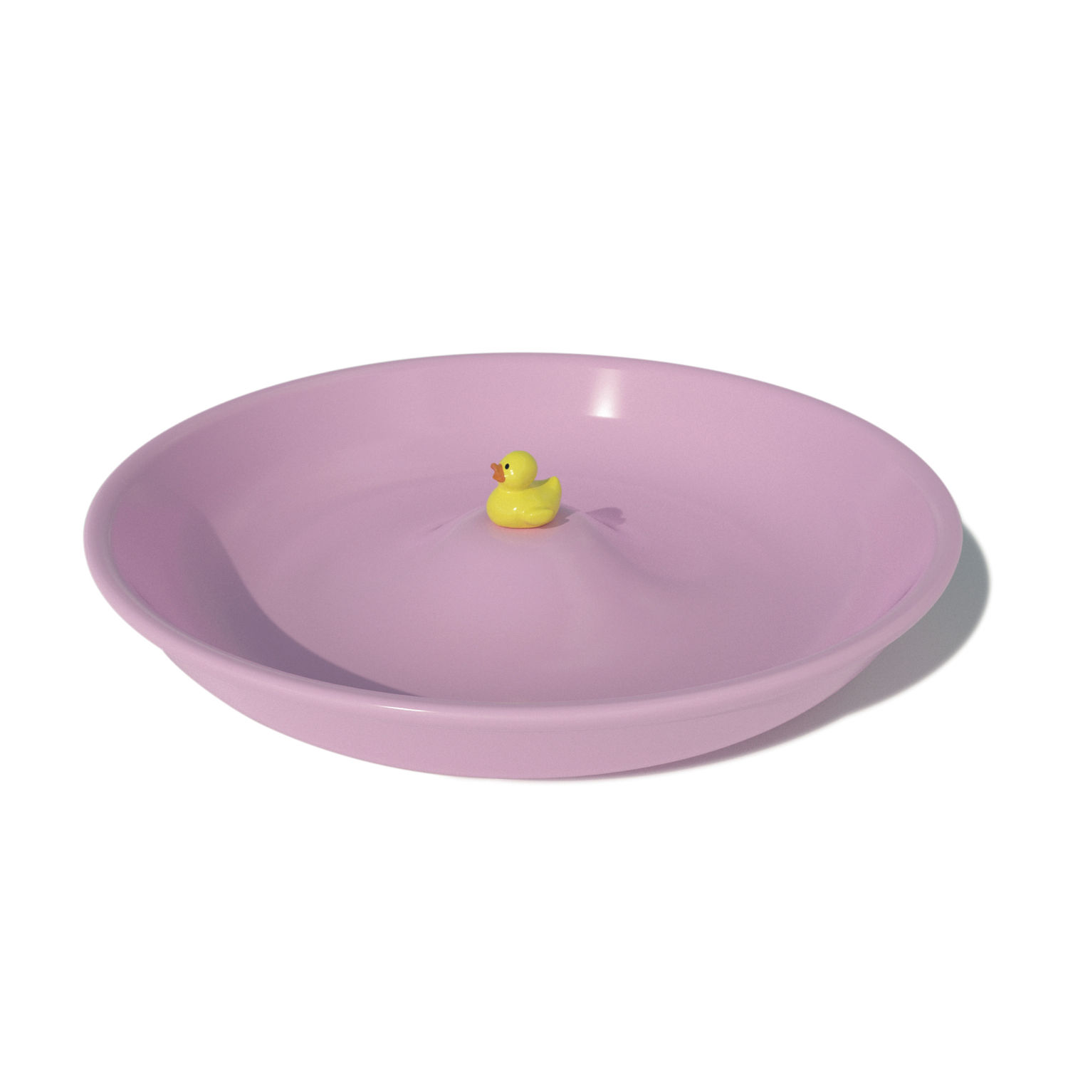 Round plate - MY BABY DUCK : AX2000 - Axis 71ba - white / blue / pink