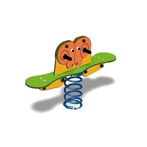 Steel spring rocker - ARIES - TLF srl - zinc-plated steel / HPL / 2-person