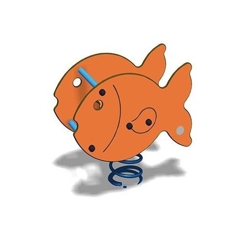 Steel spring rocker - SNAPPER - TLF srl - zinc-plated steel / HPL / animal