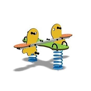 Metal spring rocker - MEDUSE - TLF srl - HPL / animal / 4-seater