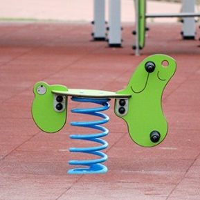 Metal spring rocker - BUNNY - TLF srl - HPL / animal / 1-seat