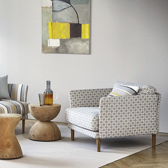 Upholstery fabric - CUBIS - ROMO - for curtain / geometric pattern / cotton