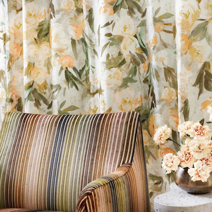 Upholstery fabric - OTTAVIA - ROMO - for curtain / floral pattern / linen