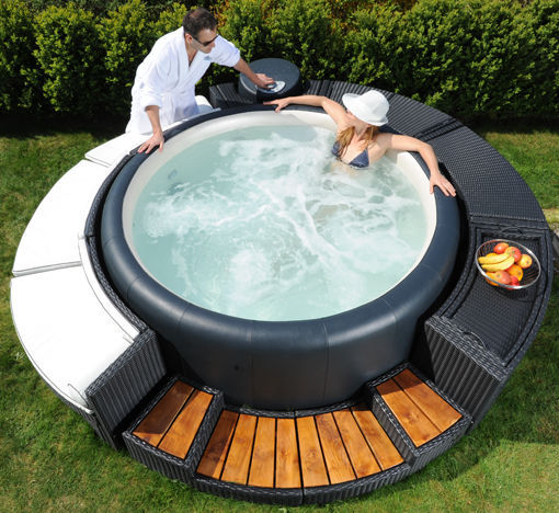 Mobile hot tub - RESORT 300 - SOFTUB | SPATTITUDE - built-in / above ...