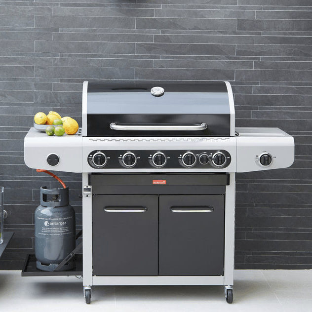 Gas barbecue - Siesta 612 - BARBECOOK - on casters / metal / with ...