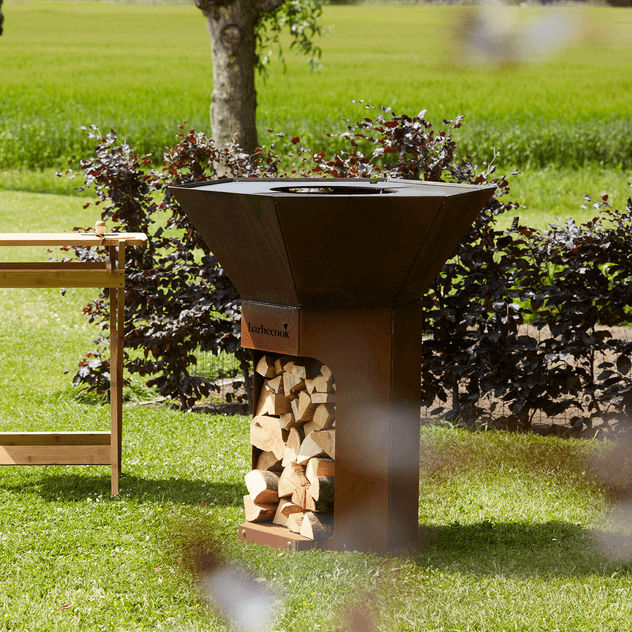 Wood-burning barbecue - Nestor - BARBECOOK - floor-standing / built-in ...