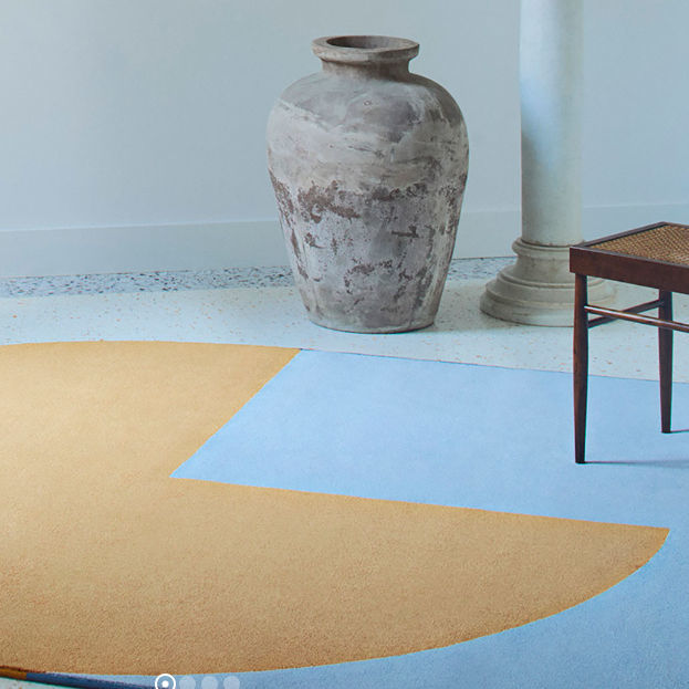 Traditional rug - AURA - BESANA MOQUETTE - geometric pattern / orange ...