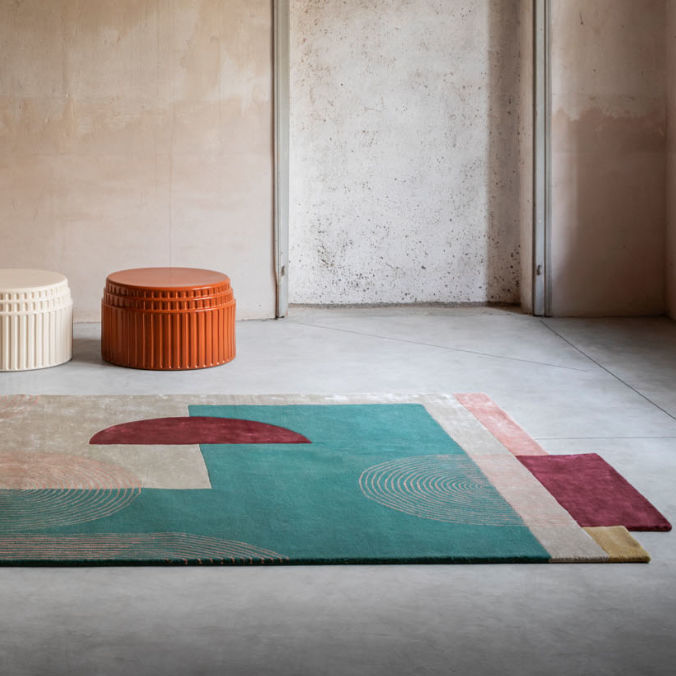 Contemporary rug - HIGH CURVES - BESANA MOQUETTE - geometric pattern ...