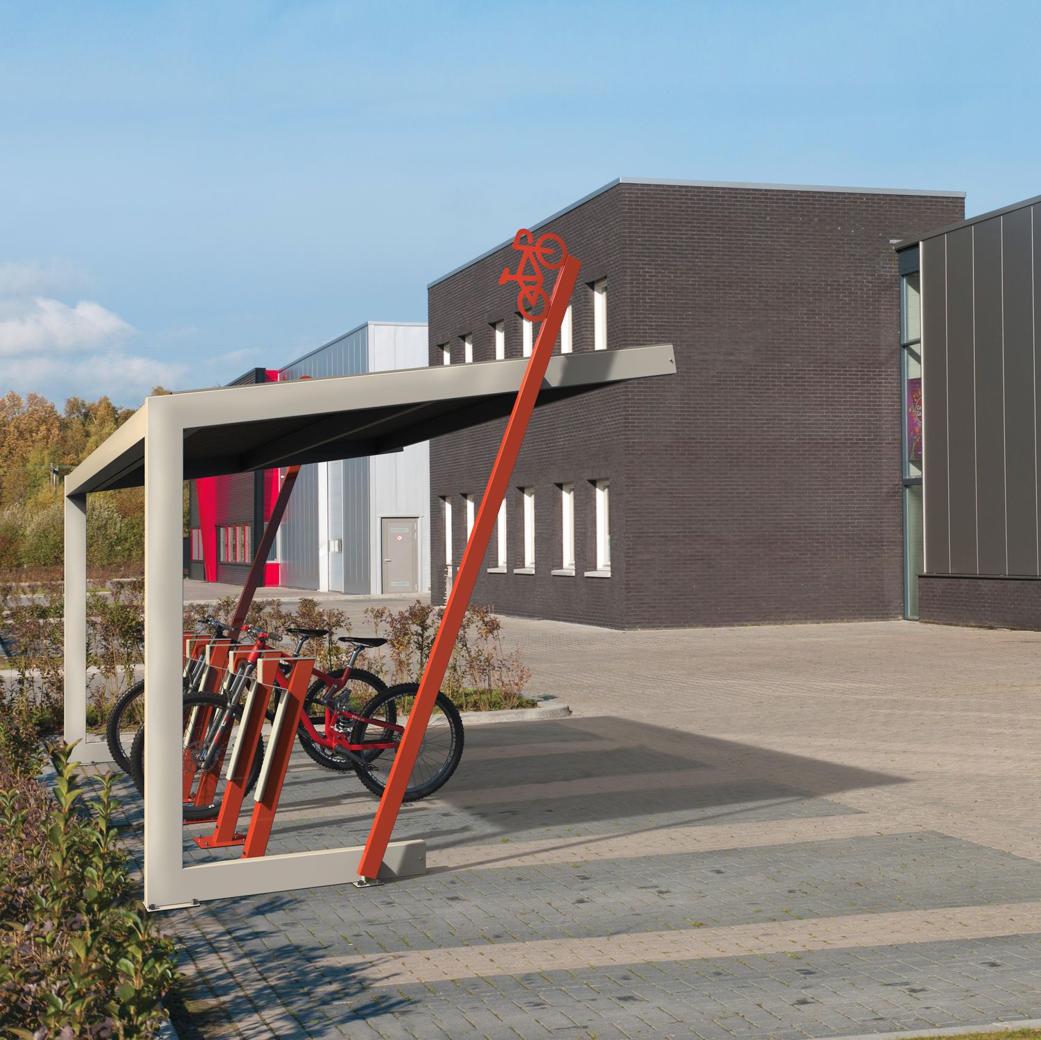 Modular cycle shelter - QUERT - CITY DESIGN - steel / for public space