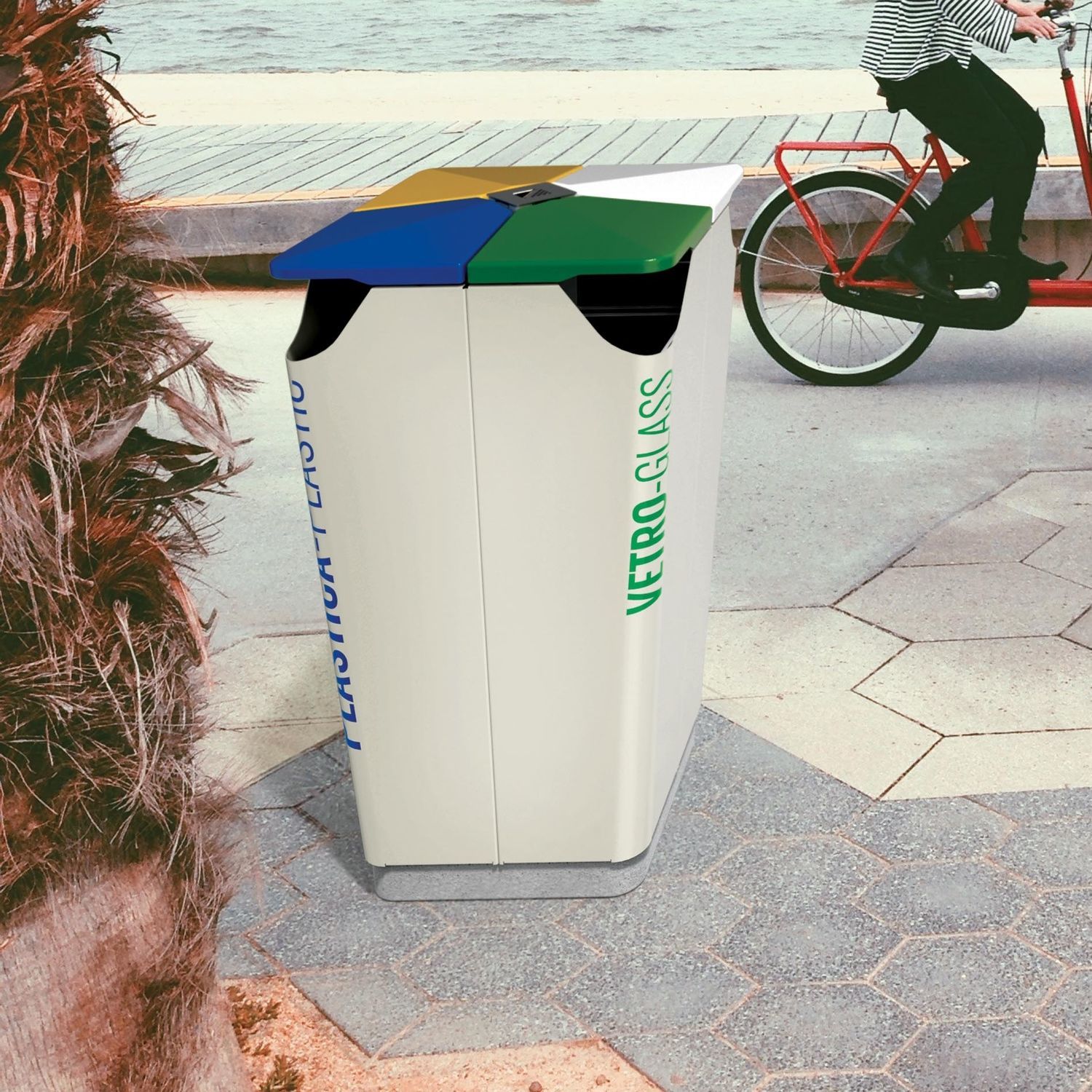Public trash can - GECKO - CITY DESIGN - floor-mounted / thermo ...