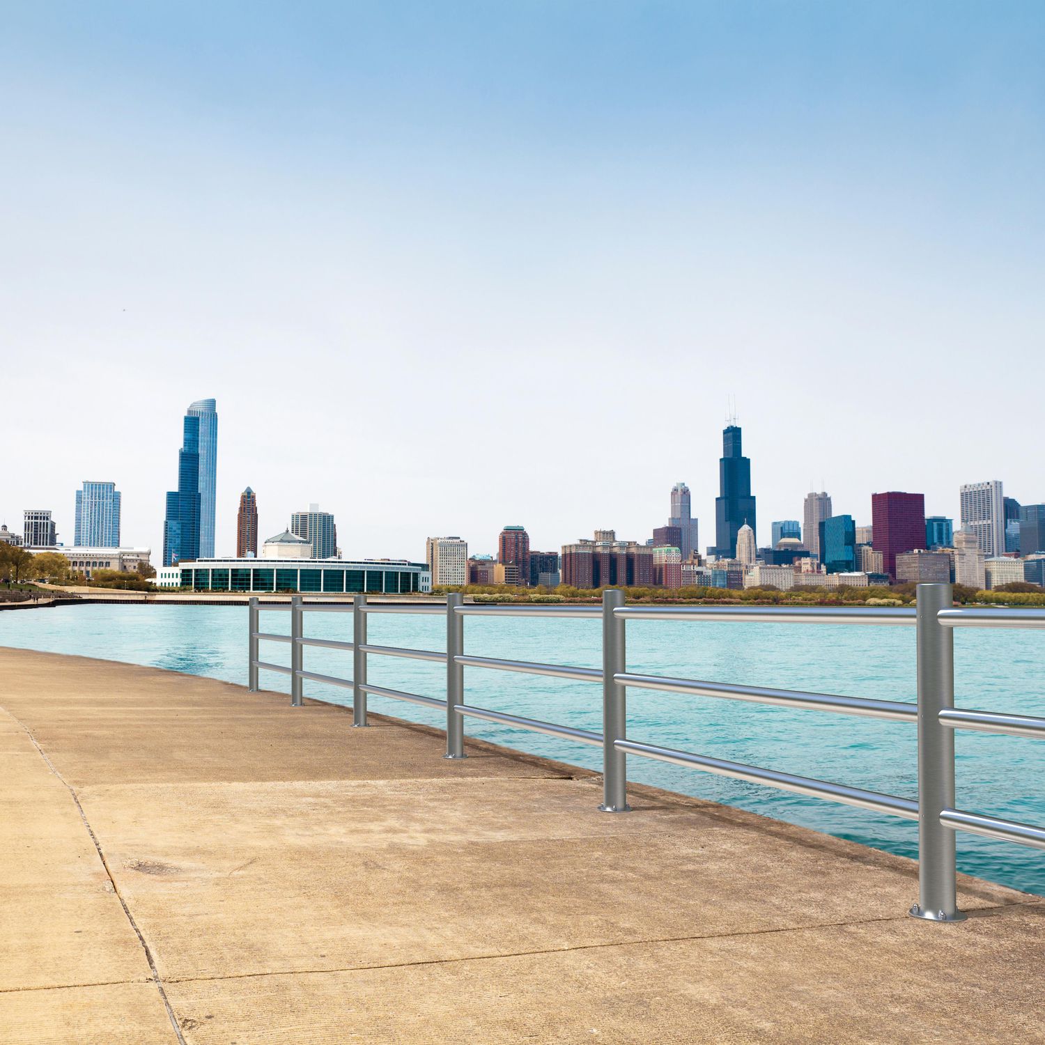 Galvanised steel railing - GRAF - CITY DESIGN - with bars / outdoor ...