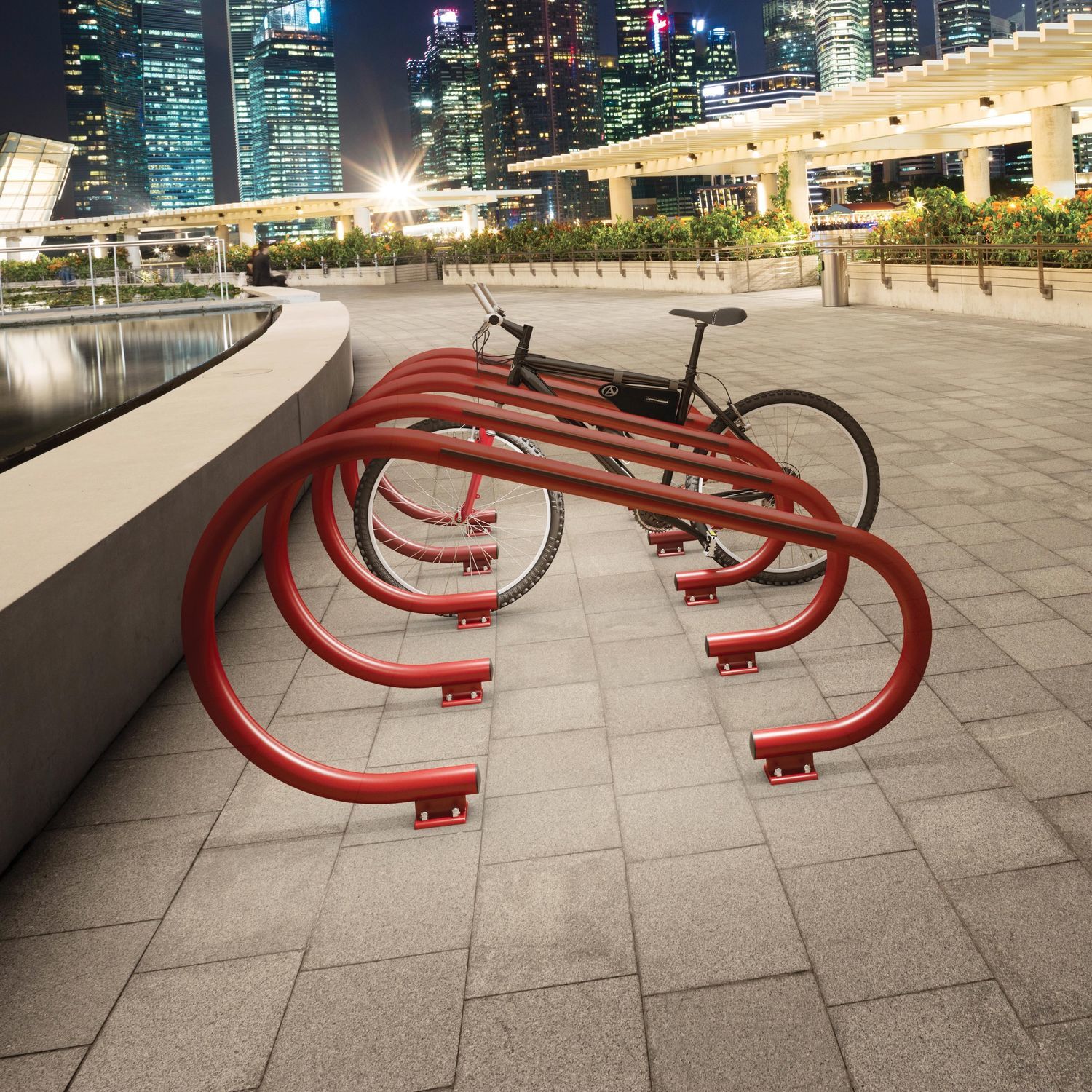 Floor-mounted bike rack - OPEN - CITY DESIGN - galvanised steel ...