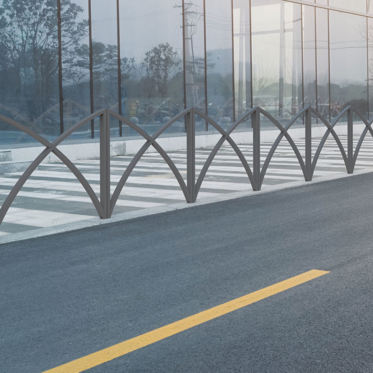 Protective barrier - PAPILLON - CITY DESIGN - fixed / galvanised steel ...