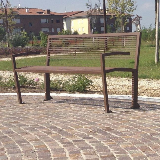 Contemporary public bench - CAMILLA - SWB - CITY DESIGN - galvanised ...