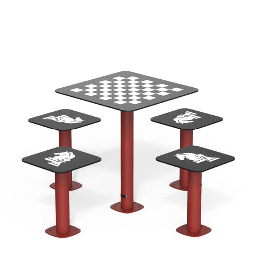 Outdoor chess table - LAND - CITY DESIGN - contemporary / HPL / powder ...