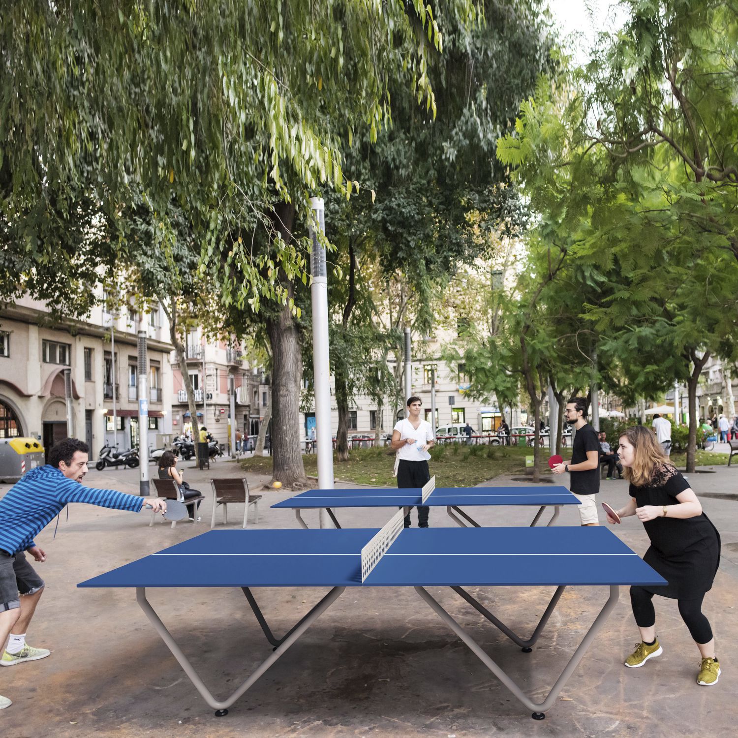 Outdoor ping pong table - TOPSPIN - CITY DESIGN - contemporary / for ...
