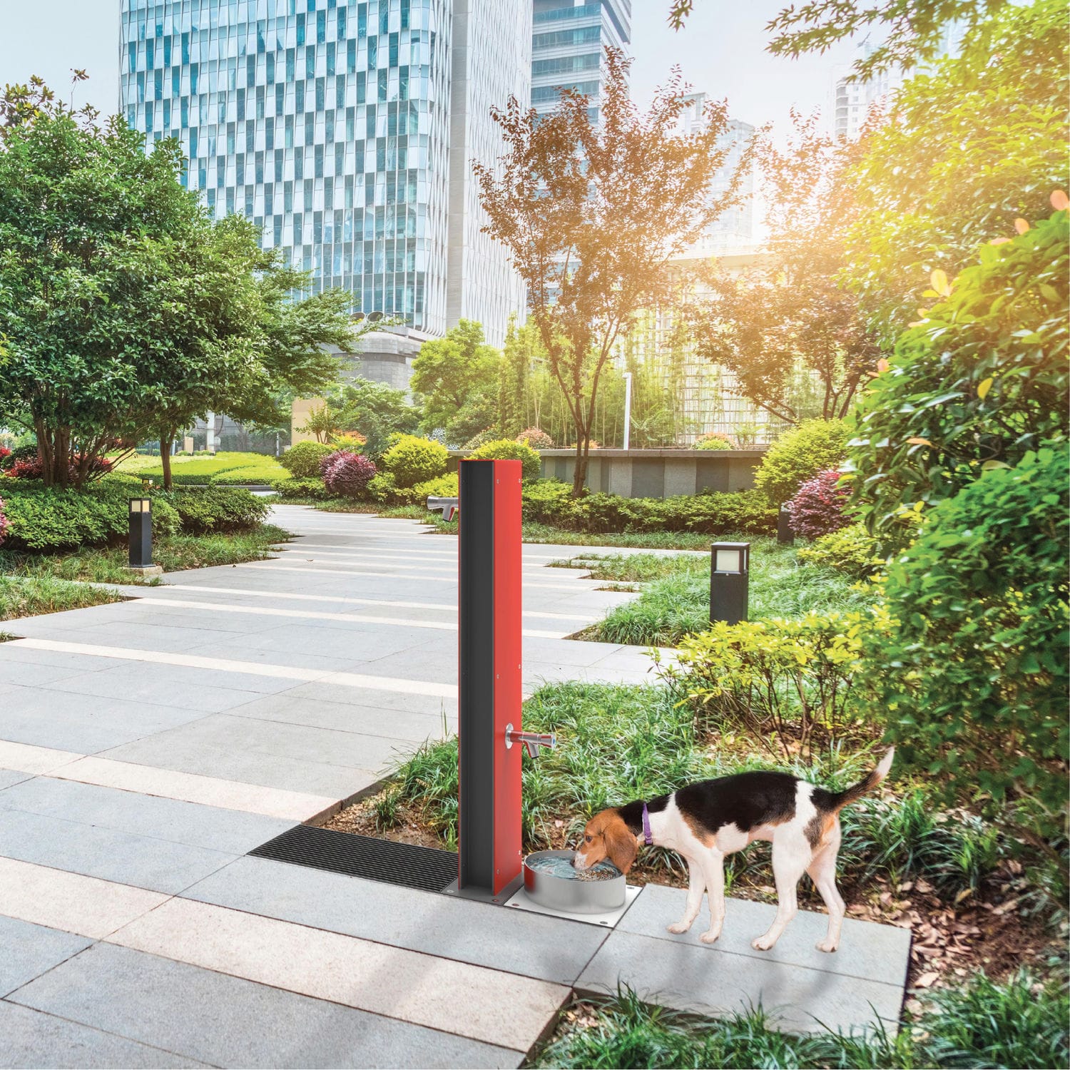 Public fountain - FONTIS - CITY DESIGN - for dogs / floor-mounted ...