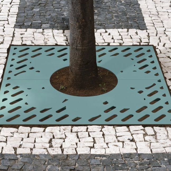 Square tree grate - DRYAS - CITY DESIGN - metal / steel / stainless steel