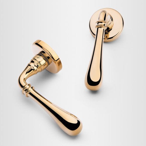 Door handle - IDA - COLOMBO DESIGN - brass / contemporary